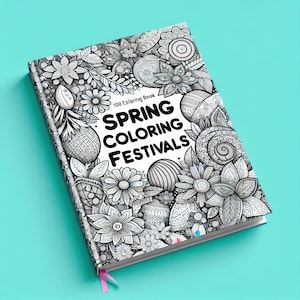 100 Spring Coloring Festivals Pages Book Digital PDF Coloring Pages for ...
