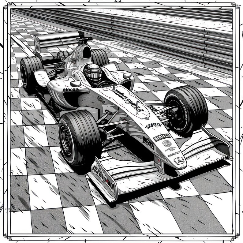 100 Pages Formula 1 Coloring Pit Stop Dynamics Book Pdf For Racing