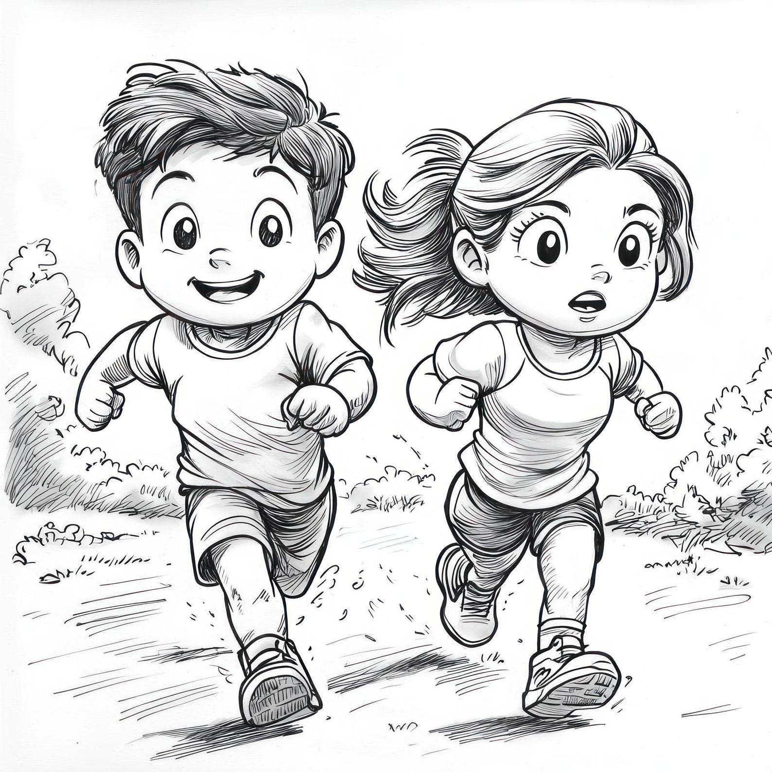 100 Page Jogging Coloring Book PDF for Kids and Adults Ideal Gift or ...