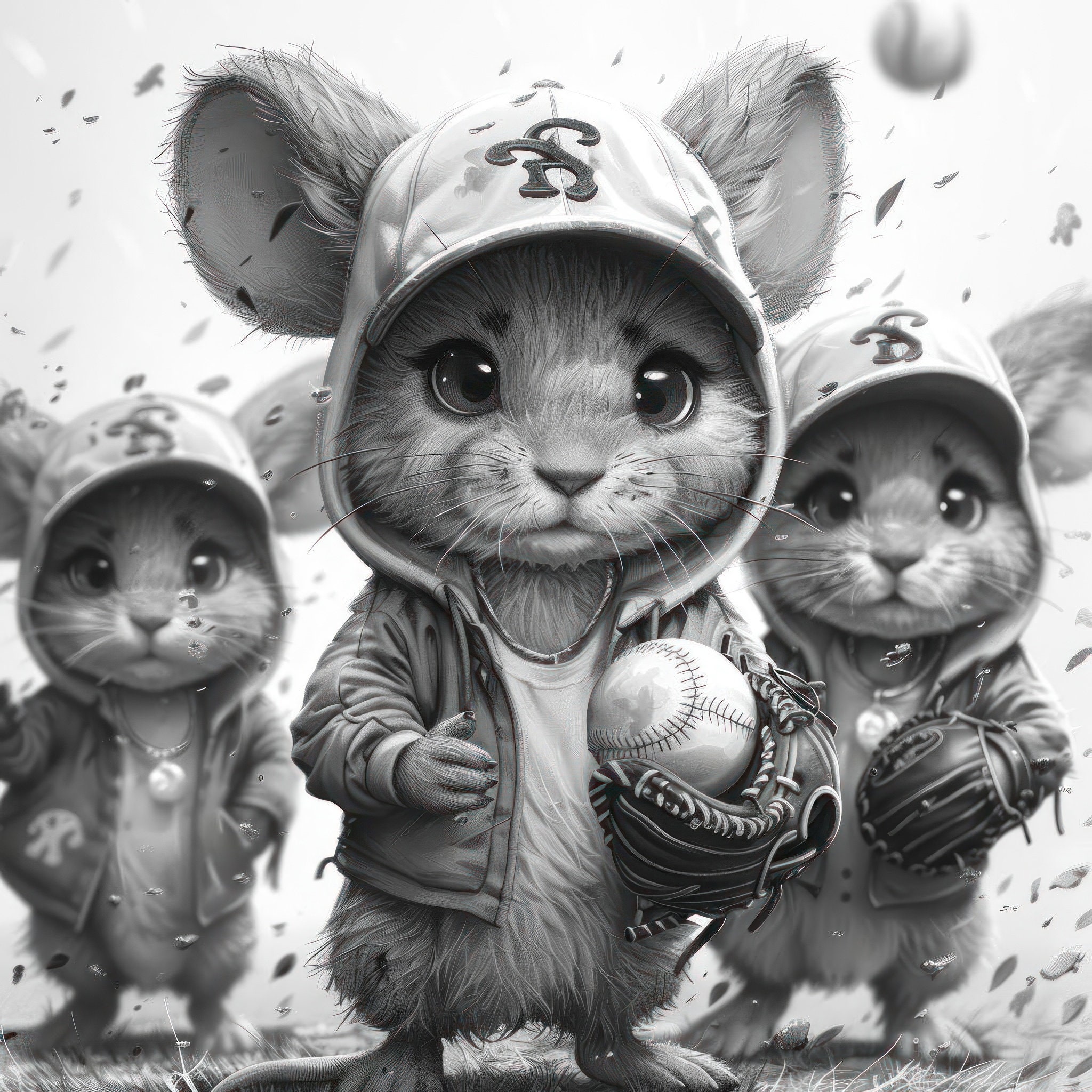 Baseball Team Mascots Digital Coloring Book, Fun Mascot Designs, 100 ...