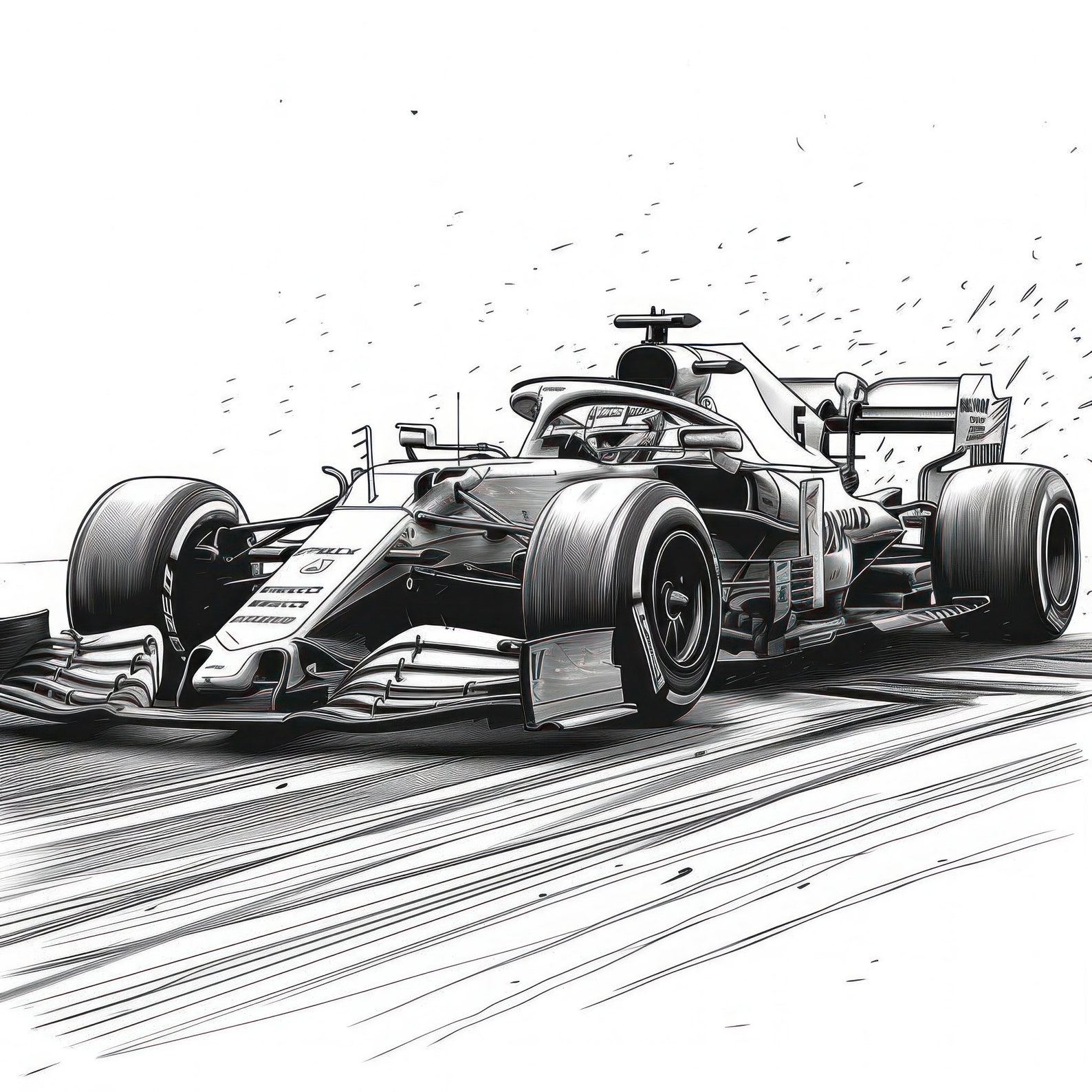 Formula 1 Coloring Pages: 100 Championship-winning Designs for Adults ...
