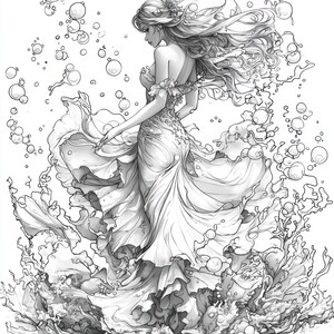 Ocean Fairies Coloring Book: 100 Page Fantasy Art (digital PDF) - Etsy
