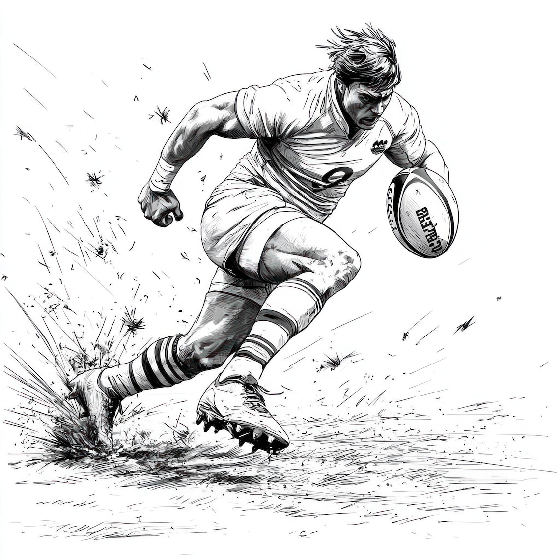 100 Pages Rugby Sevens Digital Coloring Book PDF | Fun Activity for ...