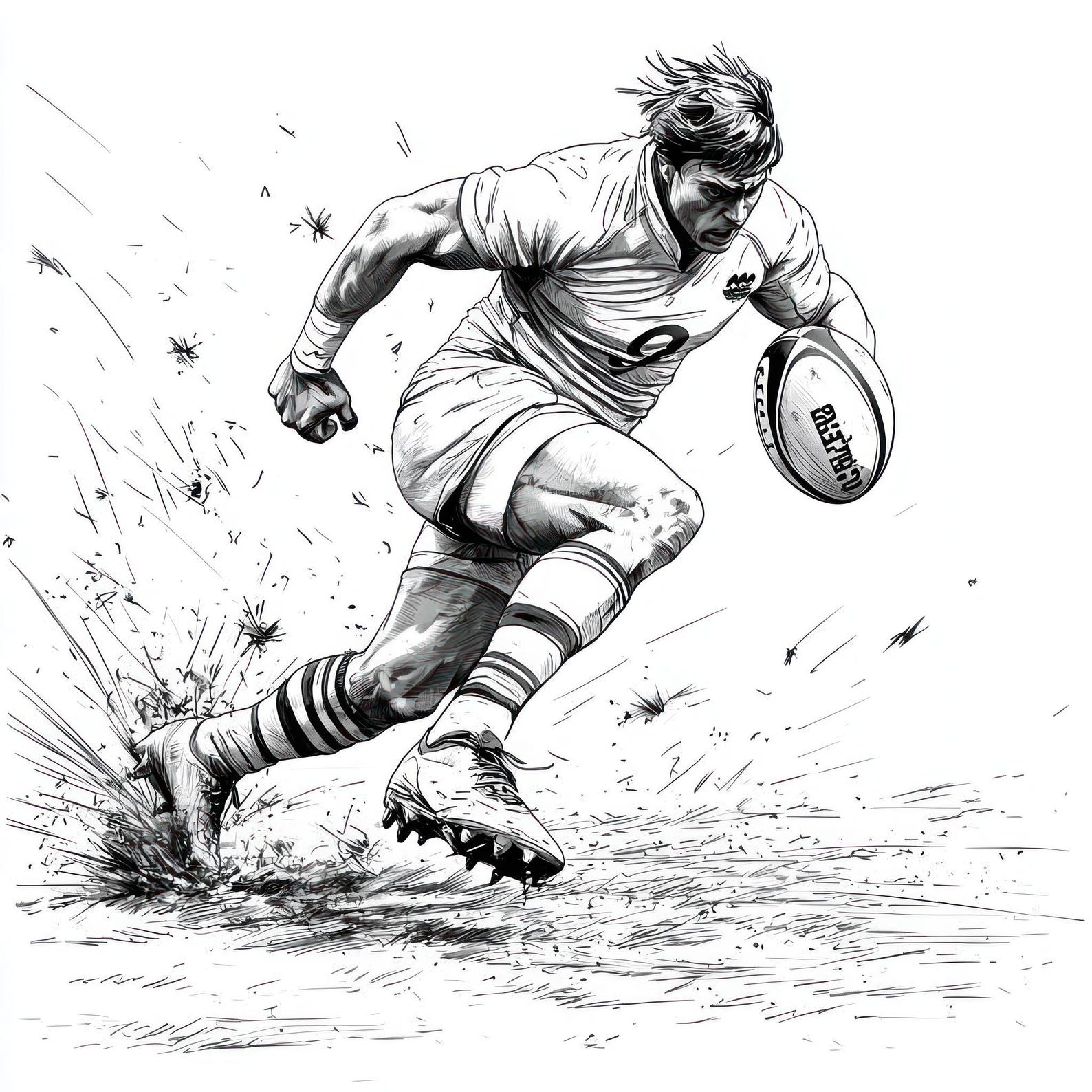 100 Pages Rugby Sevens Digital Coloring Book PDF | Fun Activity for ...