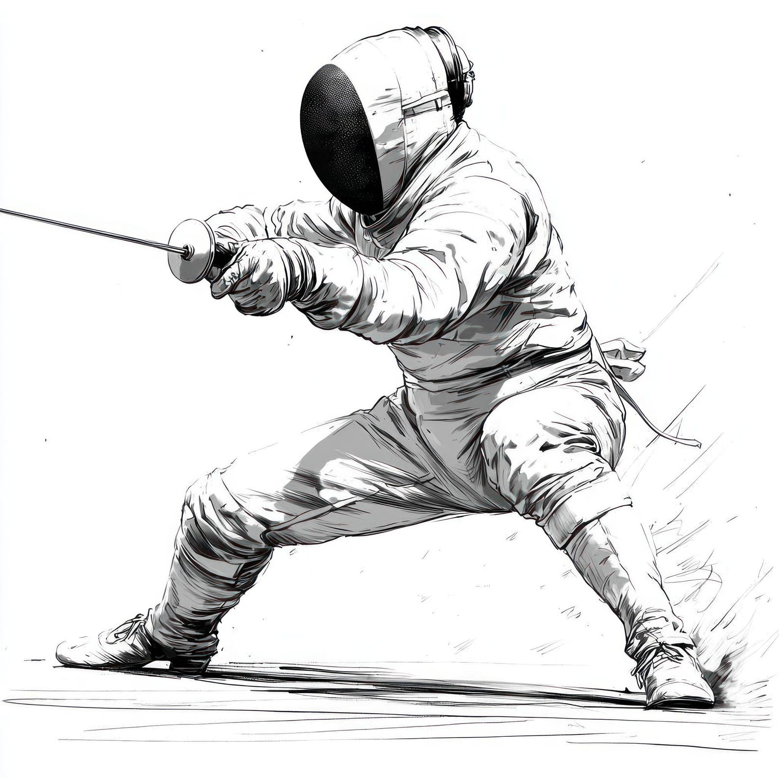 100 Artistic Fencing Pages Digital Coloring Book PDF for Kids and ...