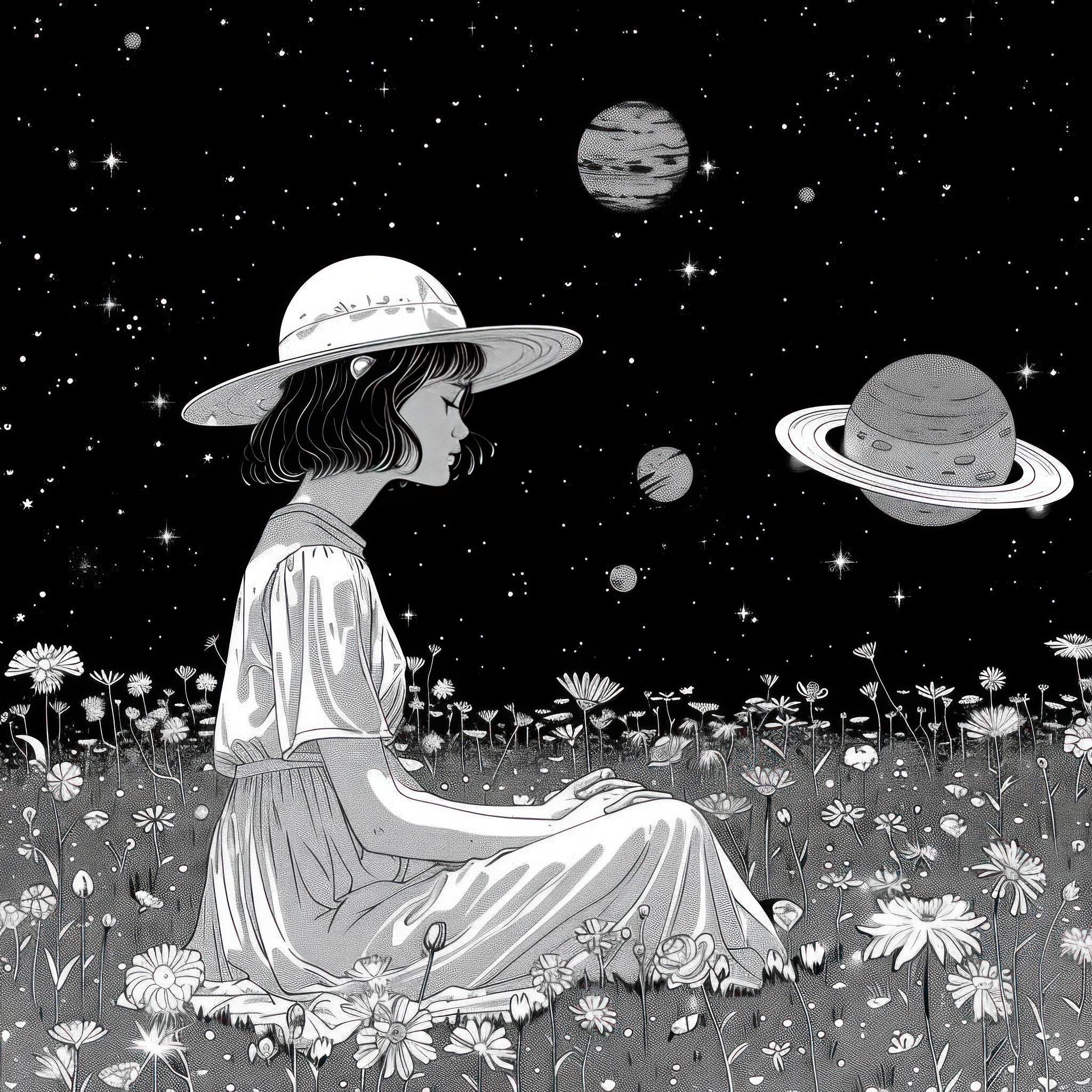 100 Coloring Princesses in Space Coloring Book: 100 Pages of Cosmic ...