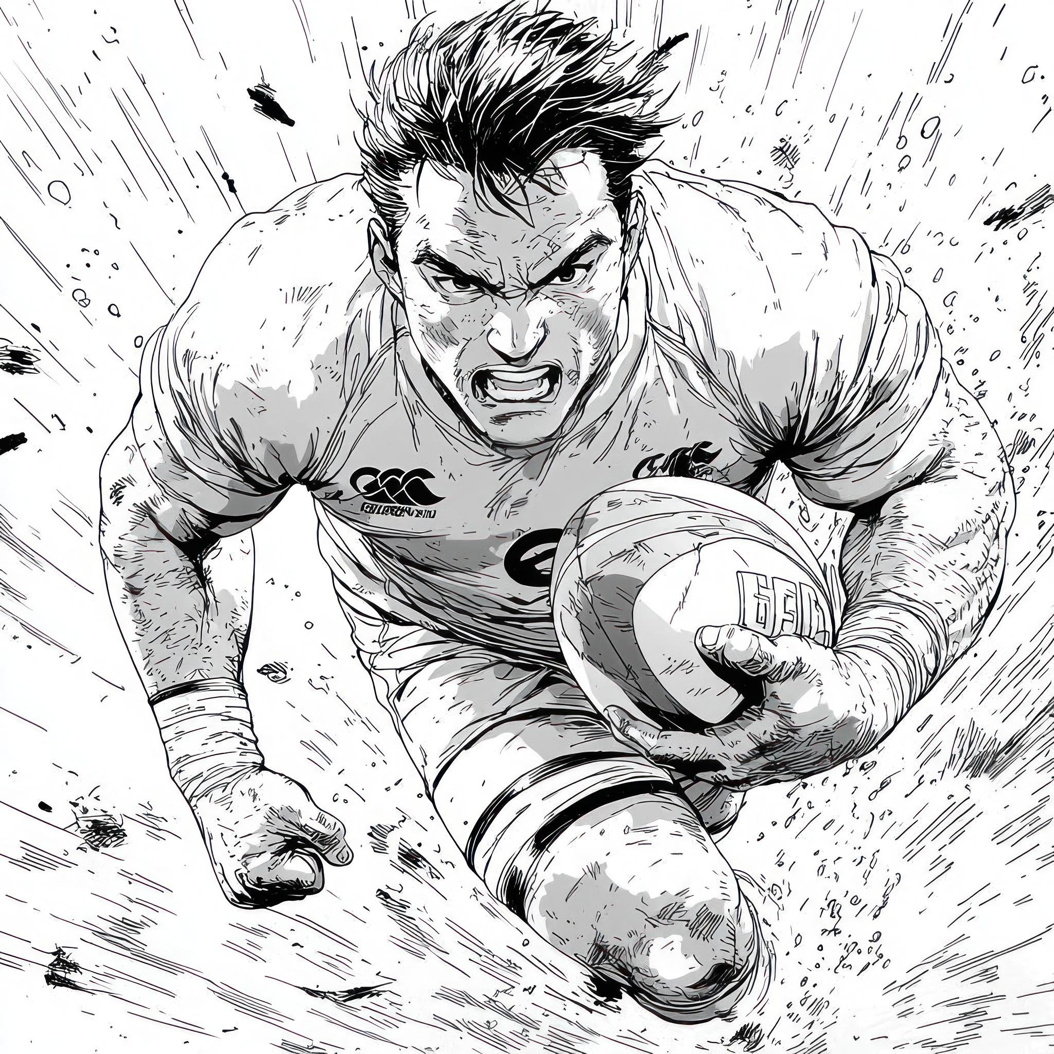 100 Pages Rugby Sevens Digital Coloring Book PDF Fun Activity for Kids ...