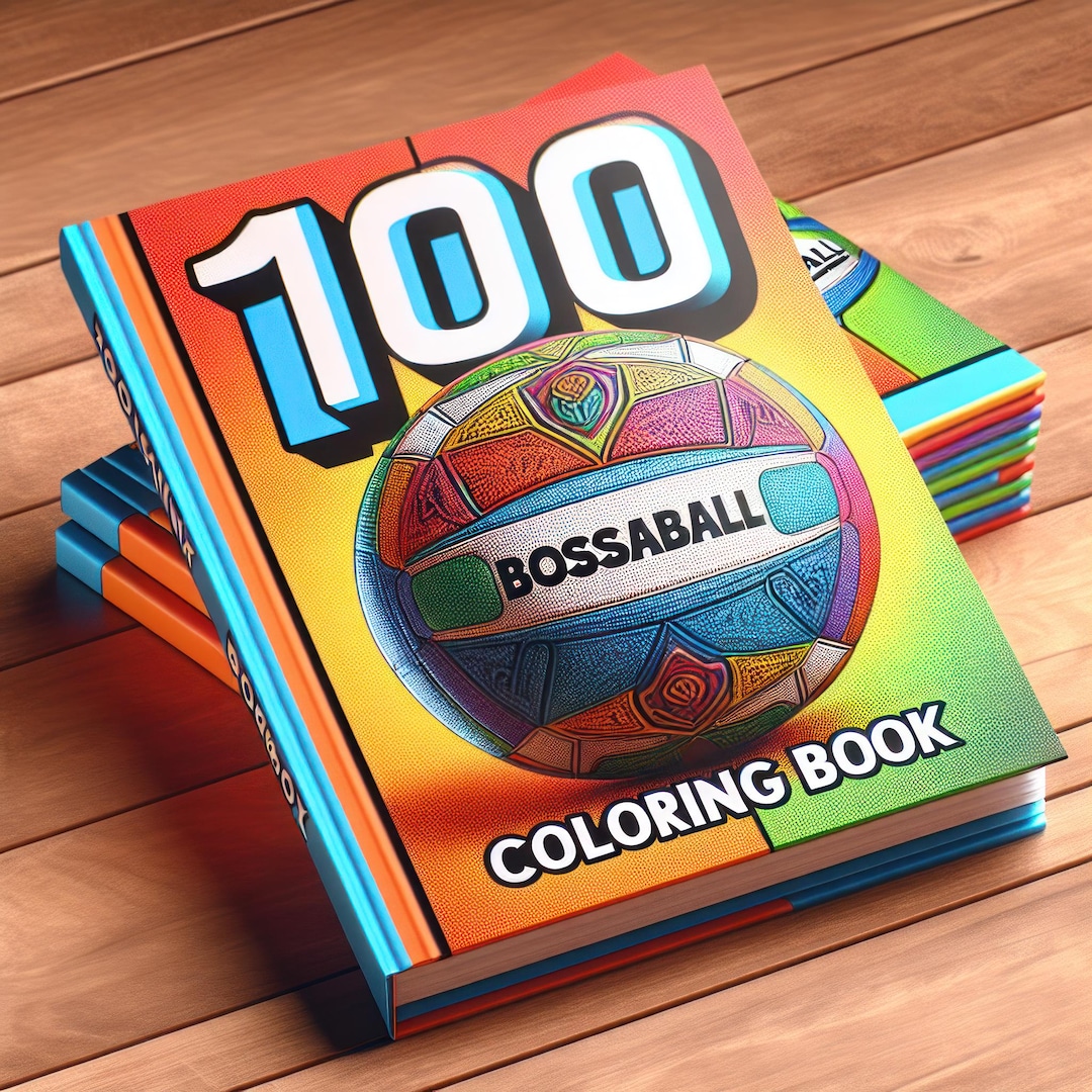 100 Page Bossaball Coloring Book PDF for Kids and Adults Sport Theme ...