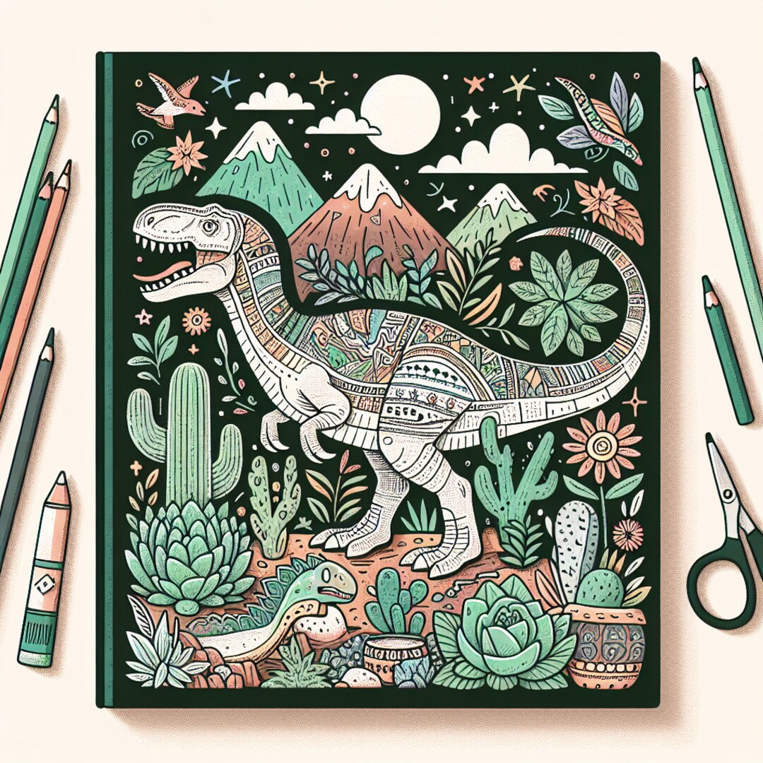 100 Images Creative Fun Time, Dinosaurs and Prehistoric Life Coloring ...