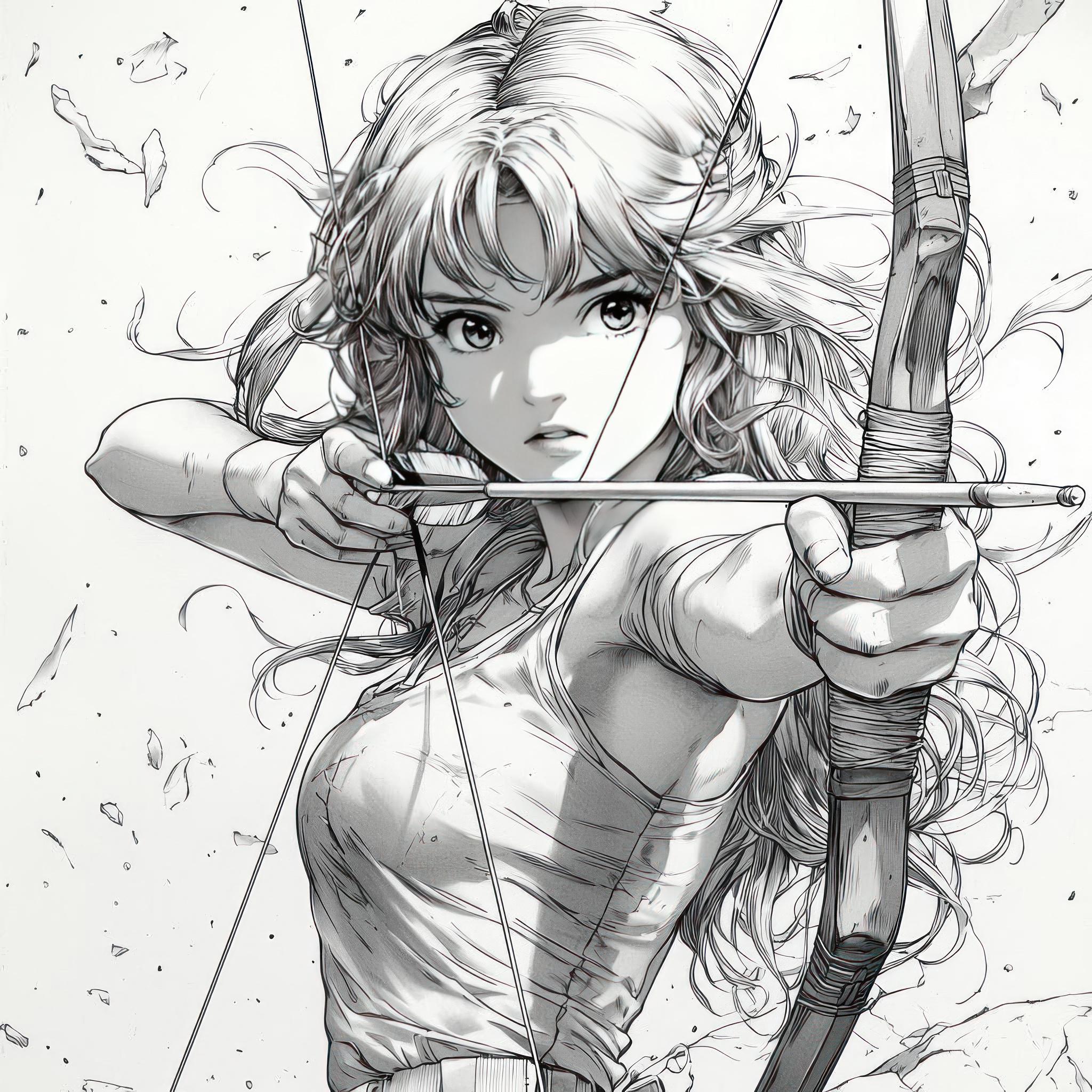 100 Archery Pages Digital Coloring Book PDF | Archery Theme for Kids ...