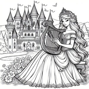 Castle Coloring - 100 Fairy Tale Castle Pages, Princess Coloring PDF ...