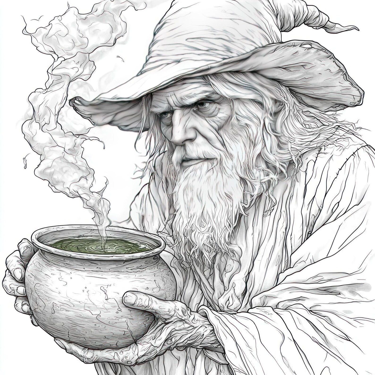 100 Pages Halloween Magic Potions and Cauldrons Coloring Book PDF for ...