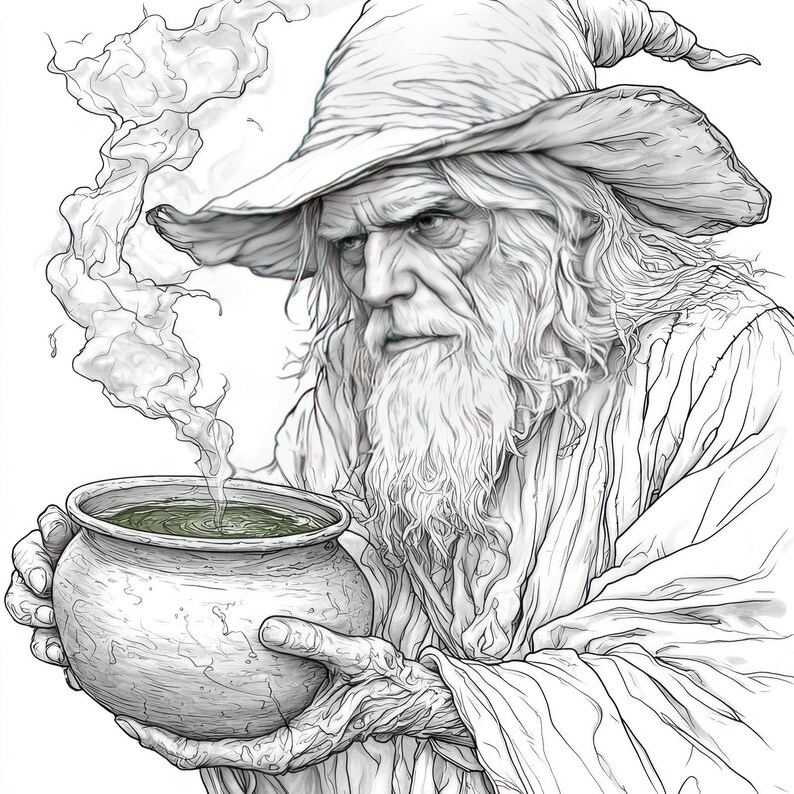 100 Pages Halloween Magic Potions and Cauldrons Coloring Book PDF for ...