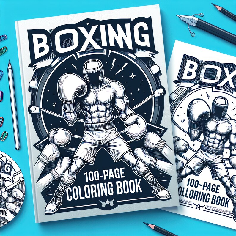 100 Pages Boxing Coloring Book PDF | Fun Activity for Kids & Adults ...