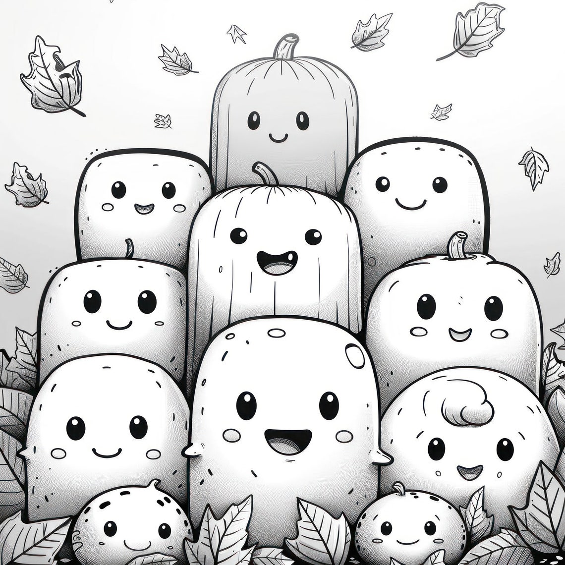 100 Pages Squishmallow Seasons Coloring Book PDF for Kids and Adults ...