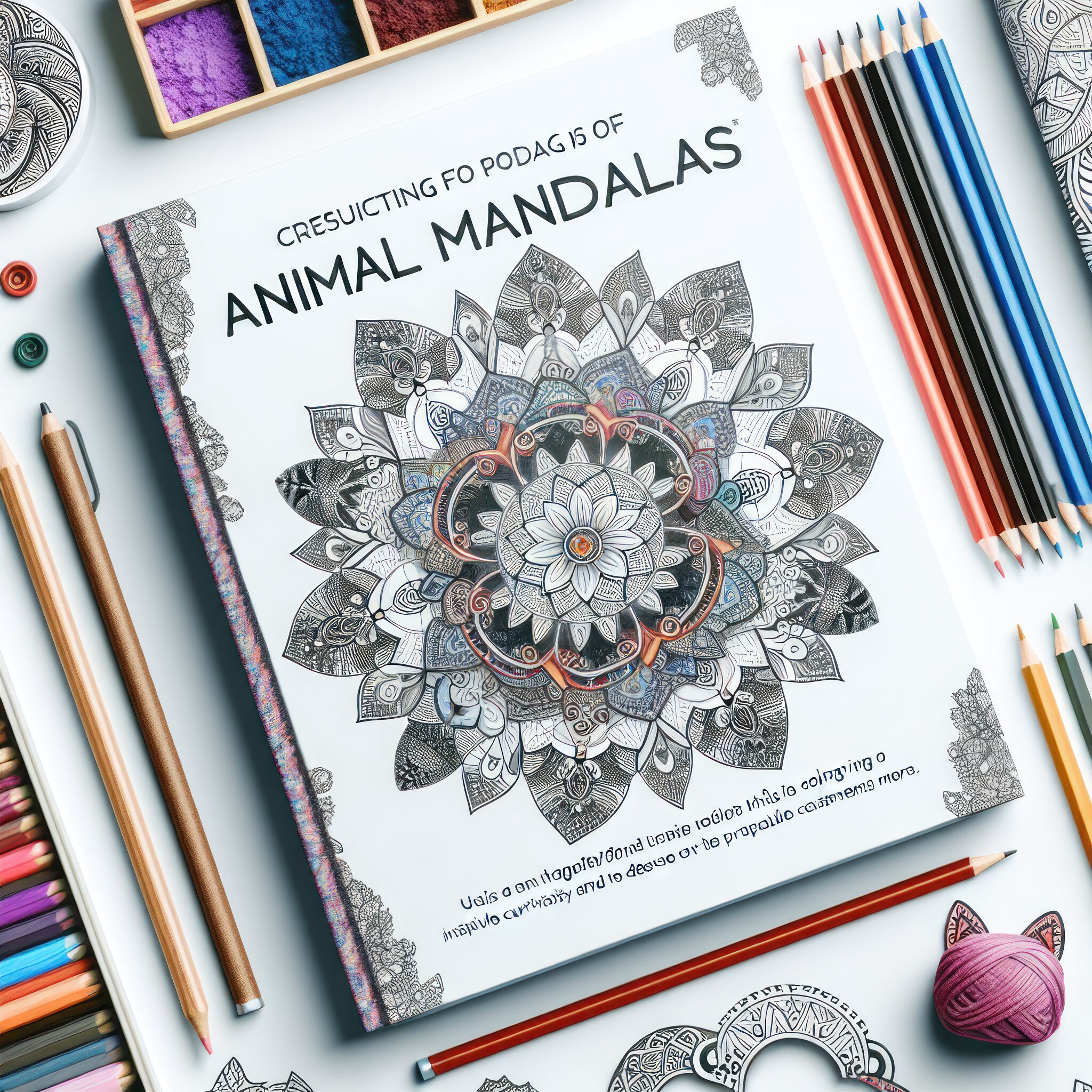 100 Pages Animal Mandalas Coloring Book - Digital Coloring Wild and ...