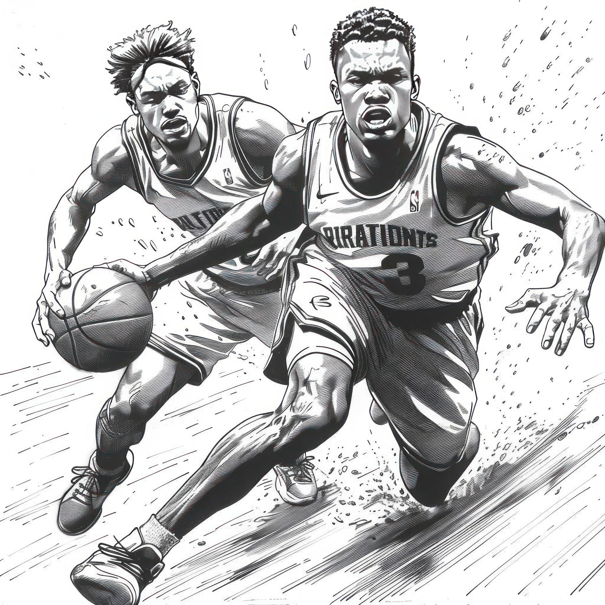 100 Pages PDF Famous Basketball Green Fn Digital Coloring Book PDF for ...