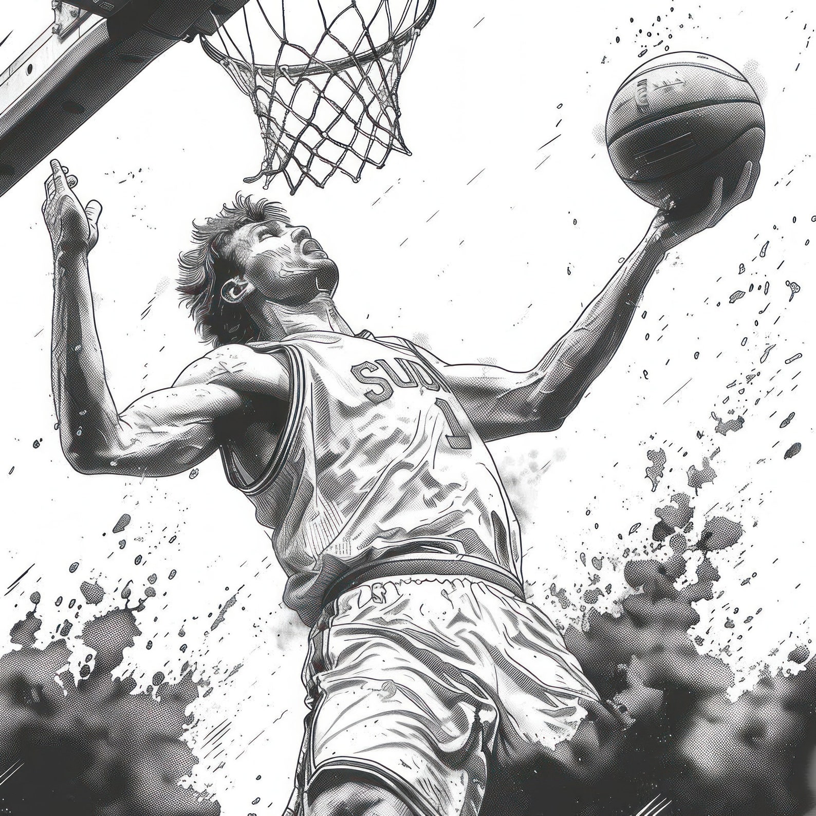 100 Pages PDF Famous Basketball Green Fn Digital Coloring Book PDF for ...