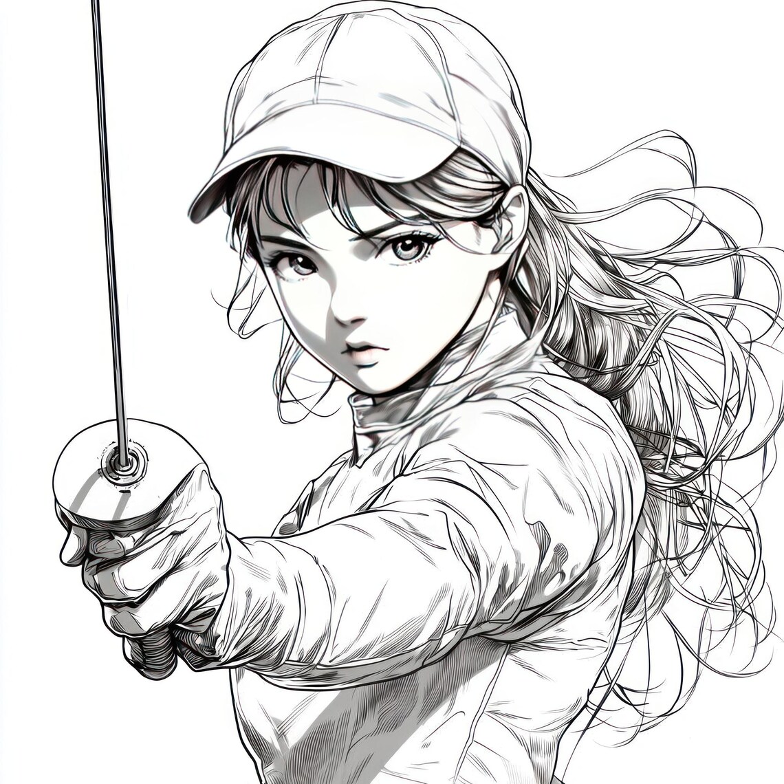 100 Artistic Fencing Pages Digital Coloring Book PDF for Kids and ...