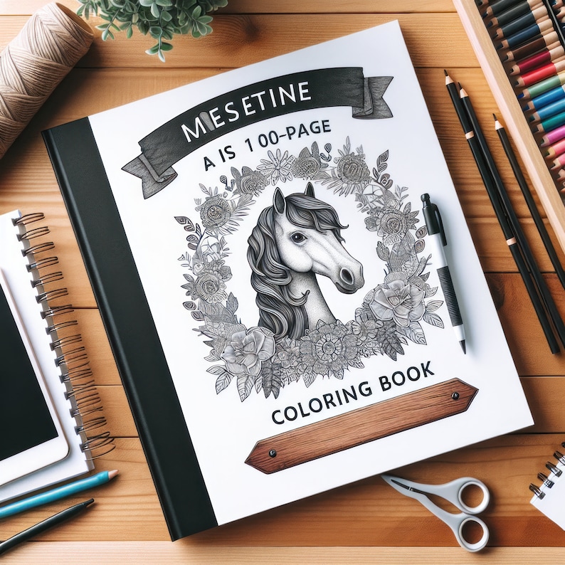 100 Printable Coloring Horse Haven Book for Adult and Children ...