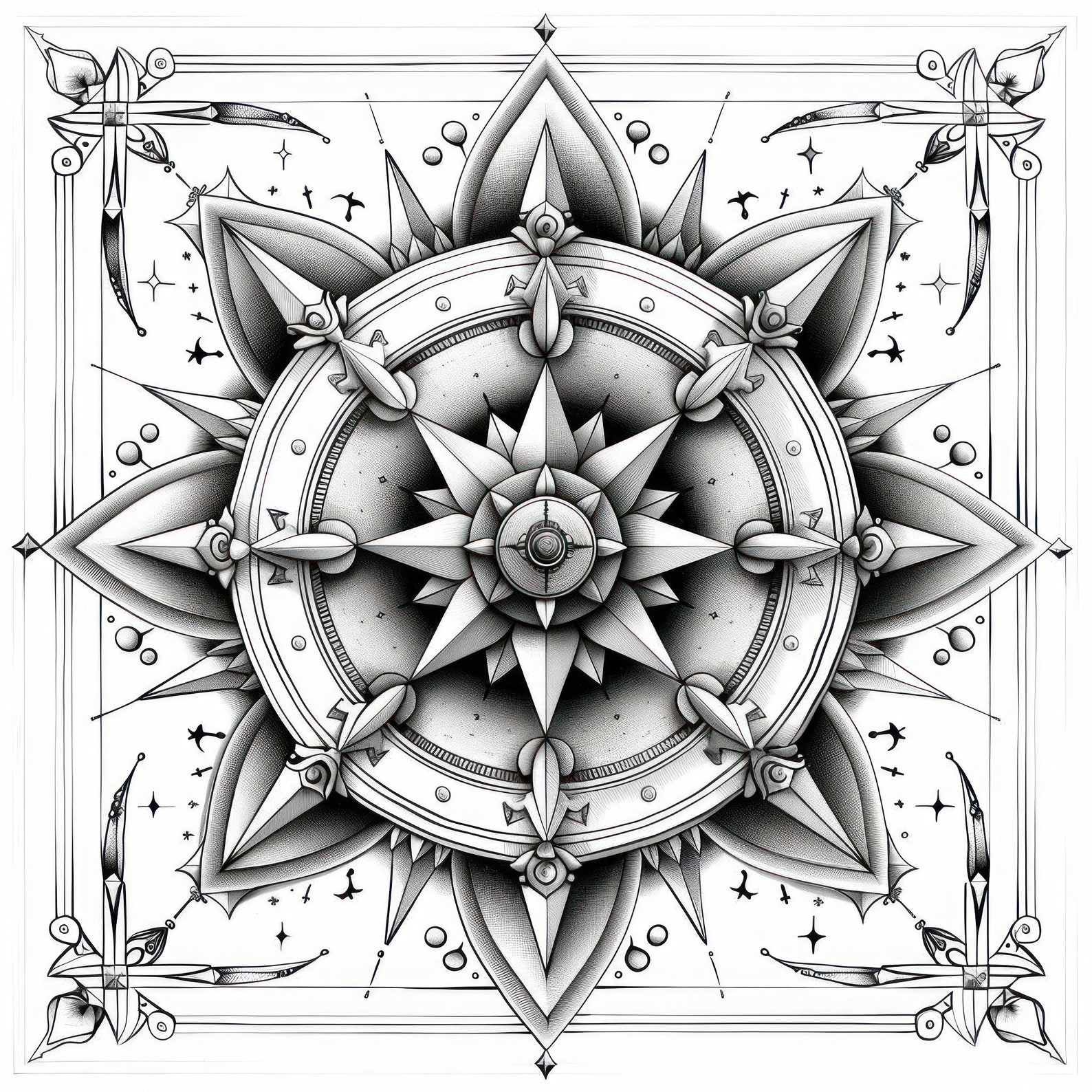 Spiritual Mandala Pages Symbols Coloring Book Explore 100 Sacred ...