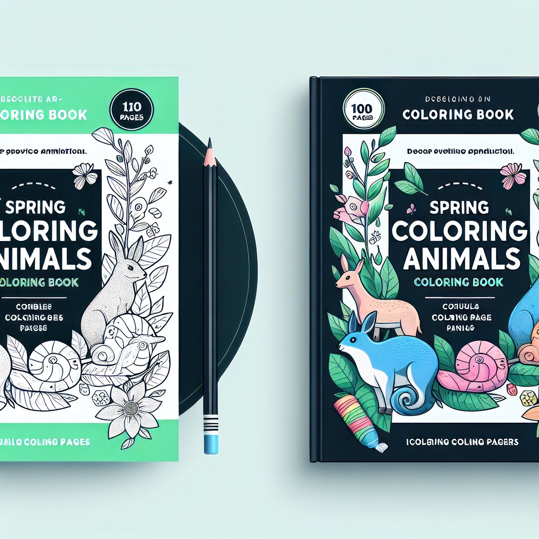 100 Spring Animals Pages Coloring Book PDF, Digital Download for Kids ...