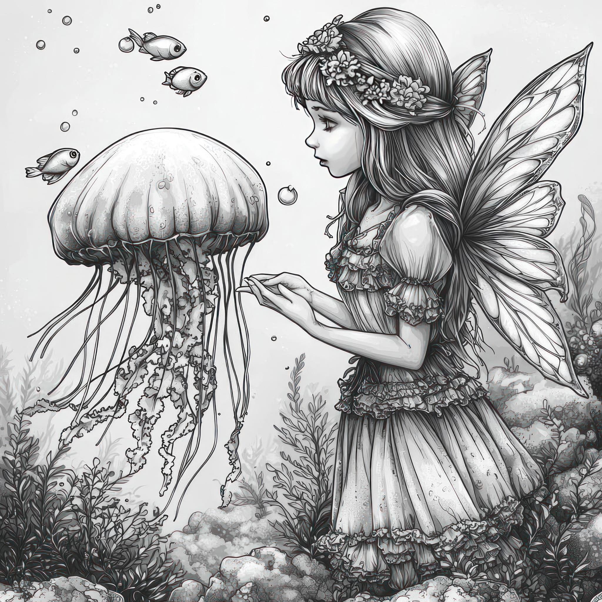 Ocean Fairies Coloring Book: 100 Page Fantasy Art (digital PDF) - Etsy