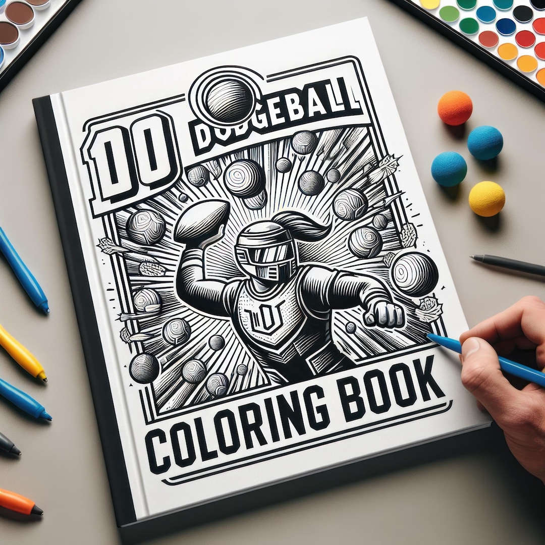 100 Pages Dodgeball Coloring Book PDF for Kids and Adults Ideal Gift ...