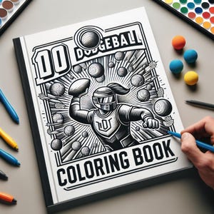 100 Pages Dodgeball Coloring Book PDF for Kids and Adults Ideal Gift ...
