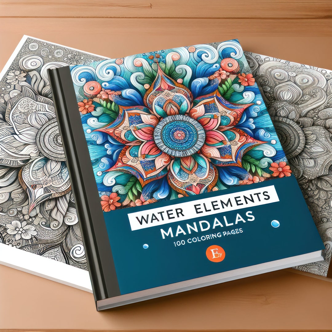 Water Elements Mandalas Coloring Book - 100 Pages of Water-inspired ...