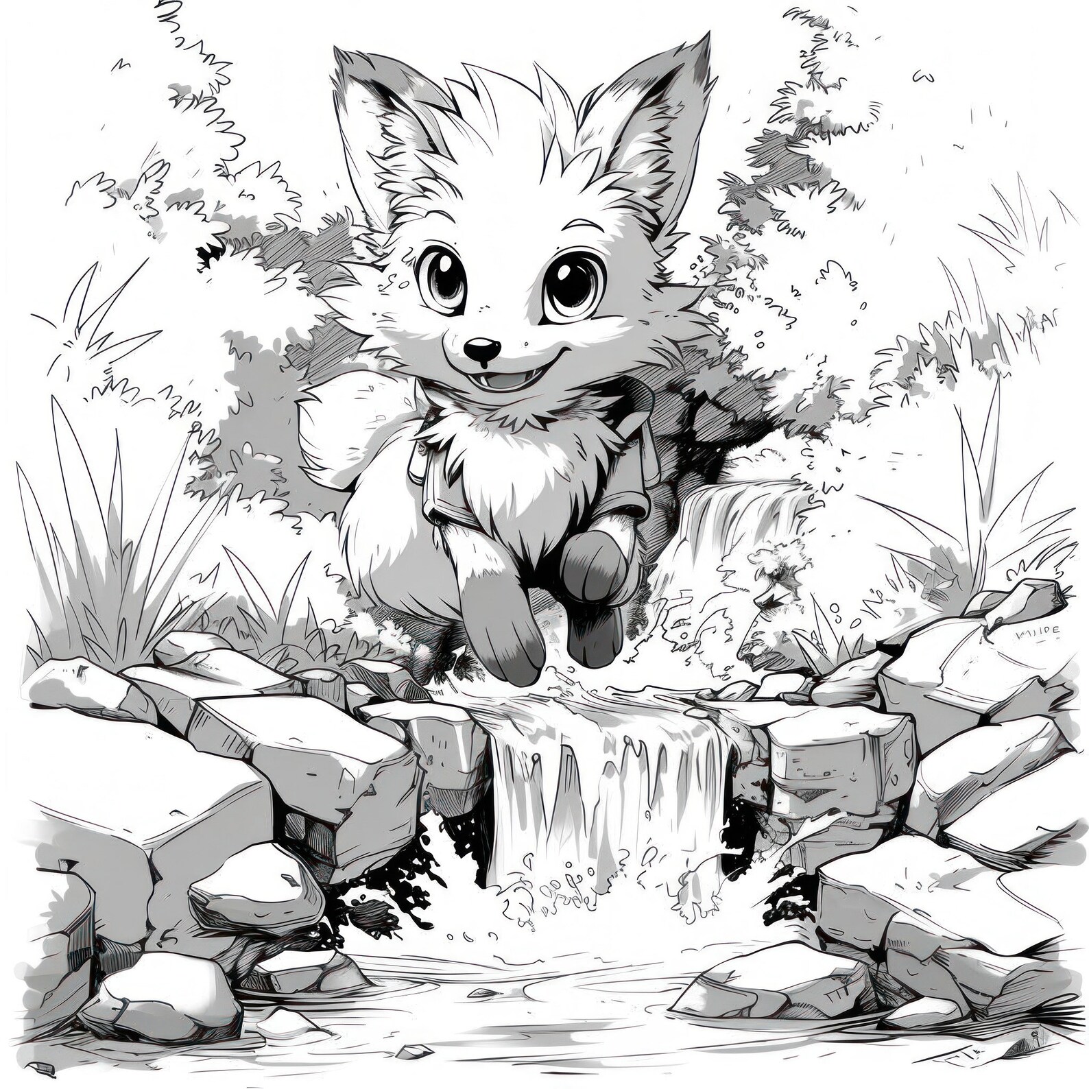 100 Pages Fox Coloring Book for Kids and Adults Digital, PDF Gift Fun ...