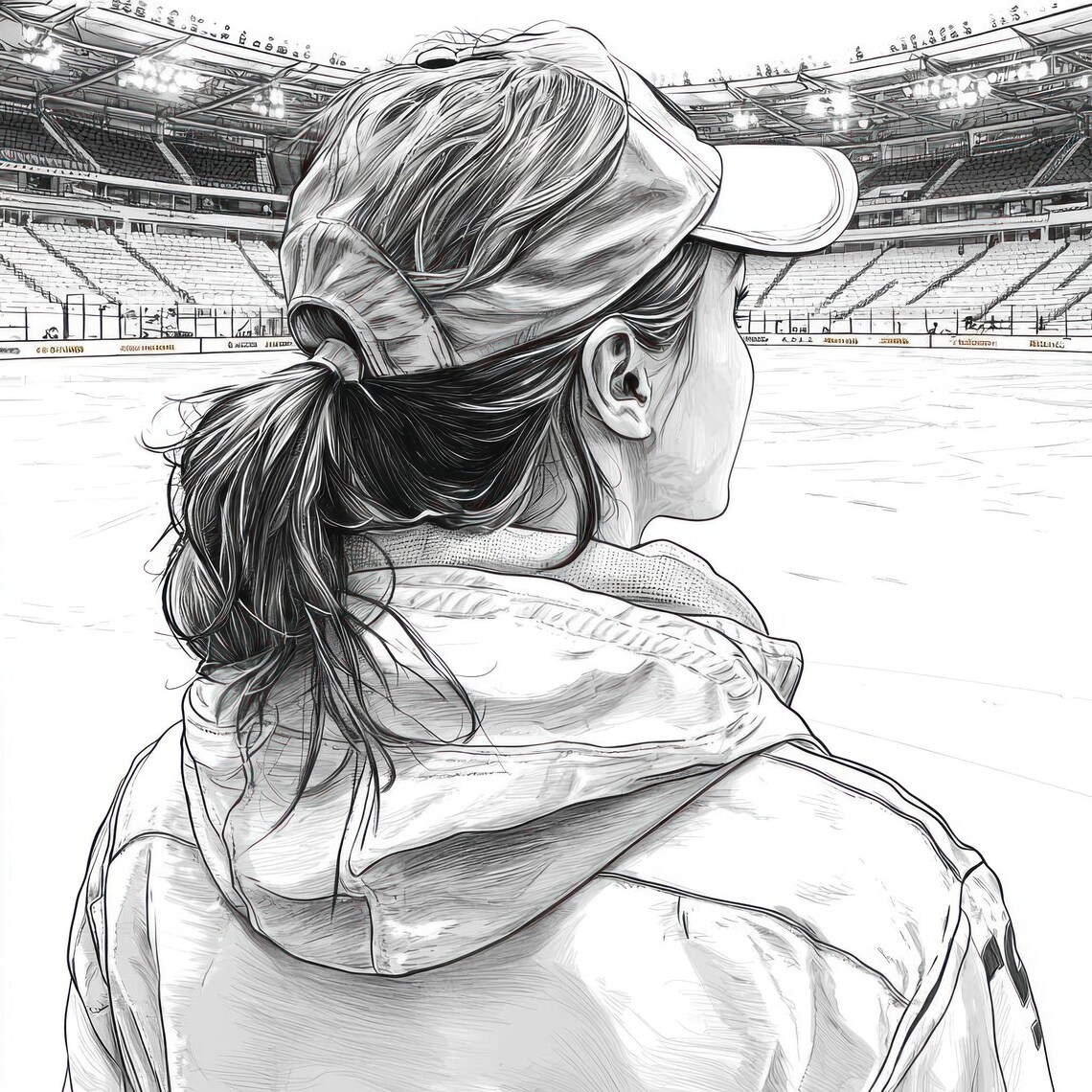 100 Pages Ringette Coloring Book PDF for Kids and Adults Digital ...