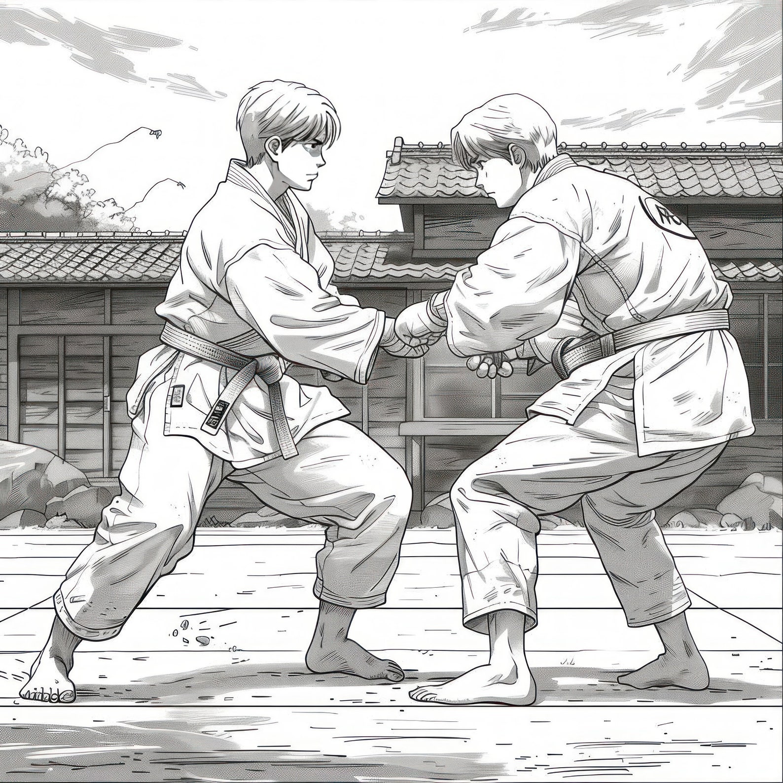 100 Pages Judo Coloring Book PDF for Kids and Adults, Digital Download ...