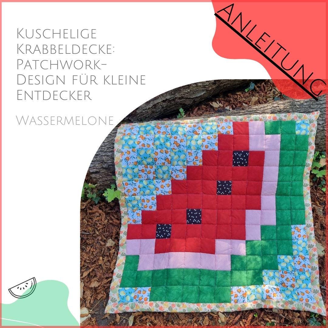 Easy Sewing Instructions for Patchwork Play Mat Cute Watermelon Motif ...