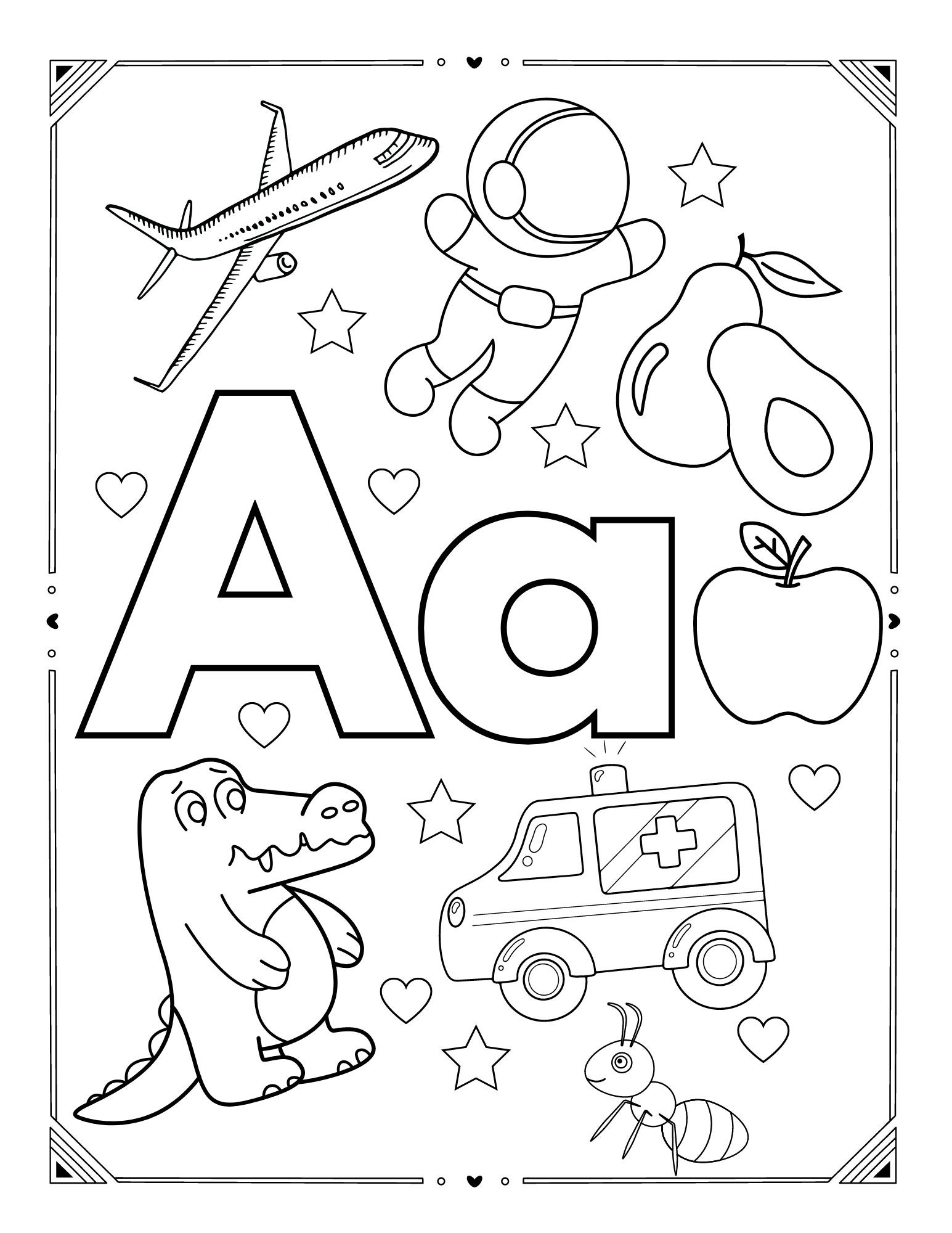 Kids Alphabet Coloring Books - Etsy