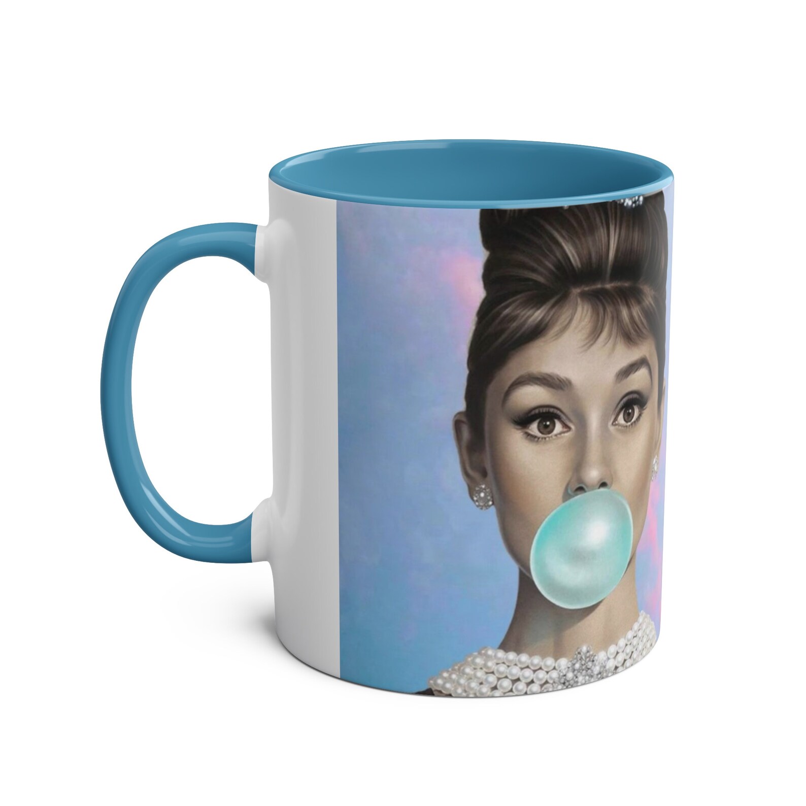 Audrey Hepburn & Marilyn Monroe Blowing Gum Mug - Etsy