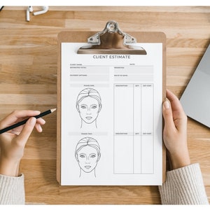 Female Face Client Estimate Sheets for Aesthetic Consults - Etsy