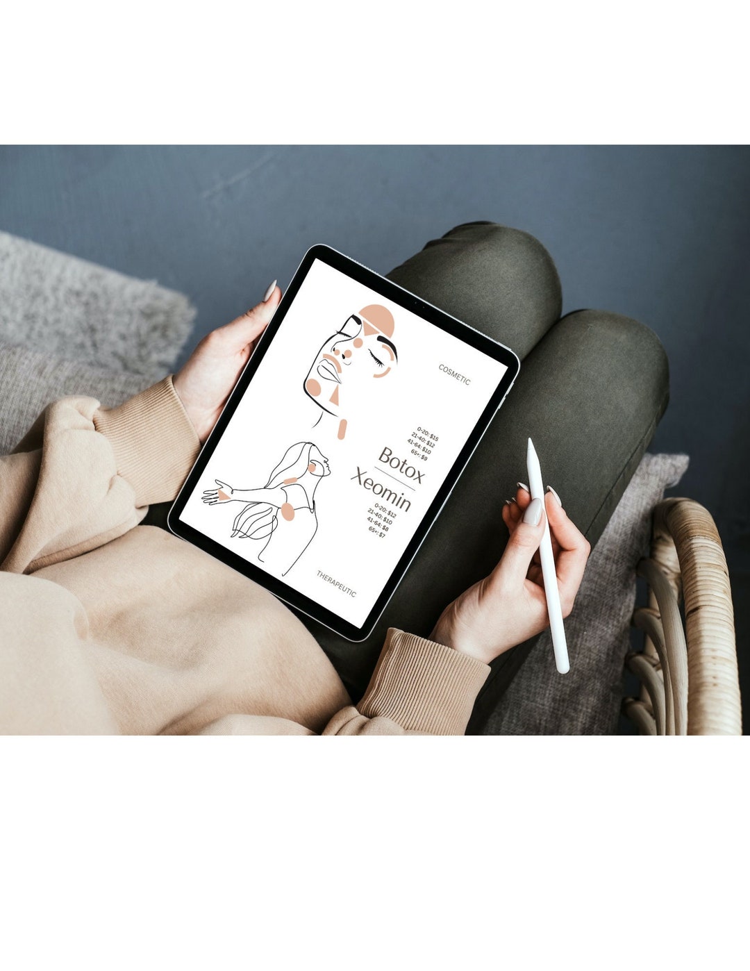 Editable Botox Placement Visual Tool for Consults - Etsy