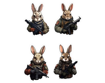 Rex Rabbit Decal, Vinyl Silhouette Bunny Sticker, Glossy White - Etsy