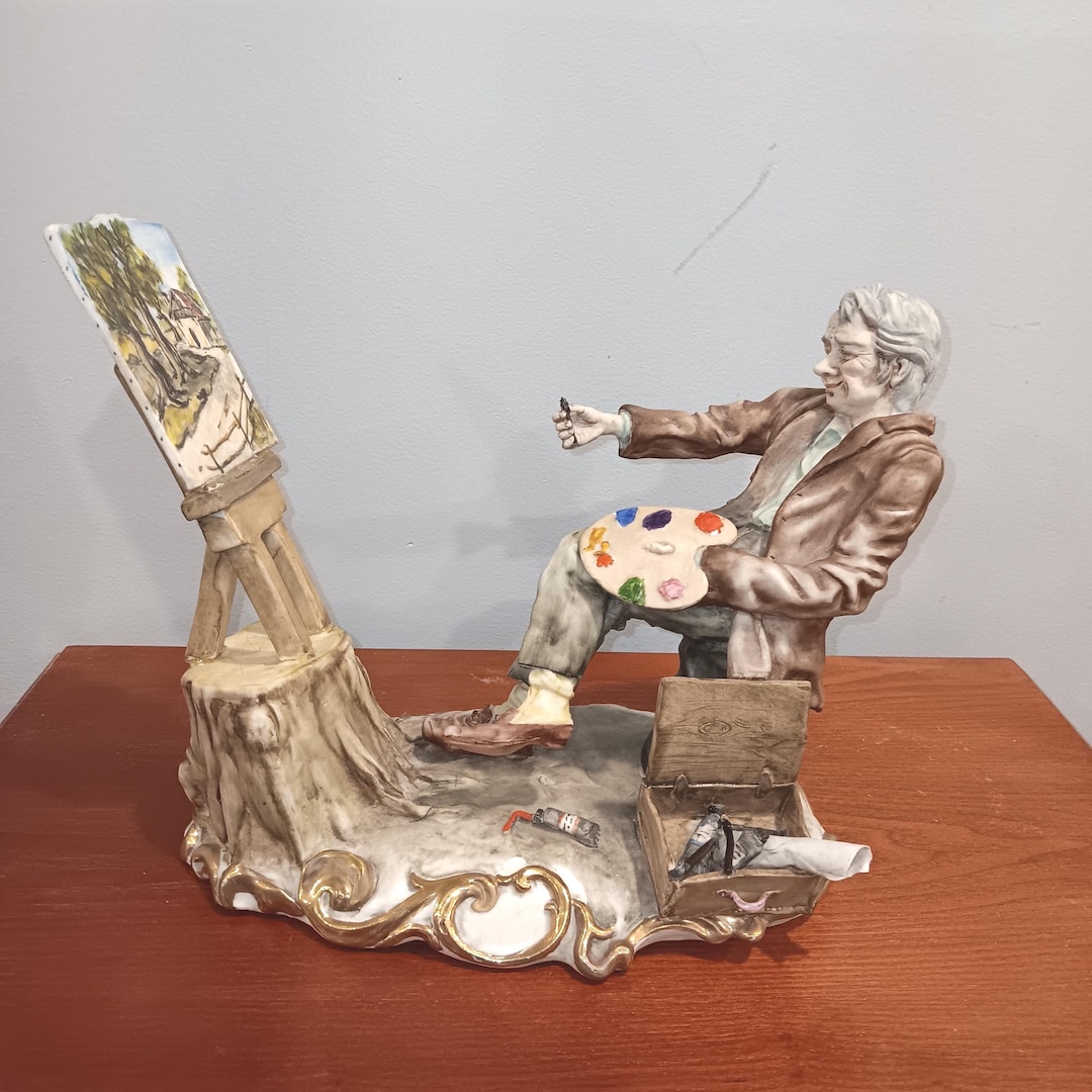 Rare Stunning Capodimonte Artist Statue, Detailed Italian Craftsmanship ...