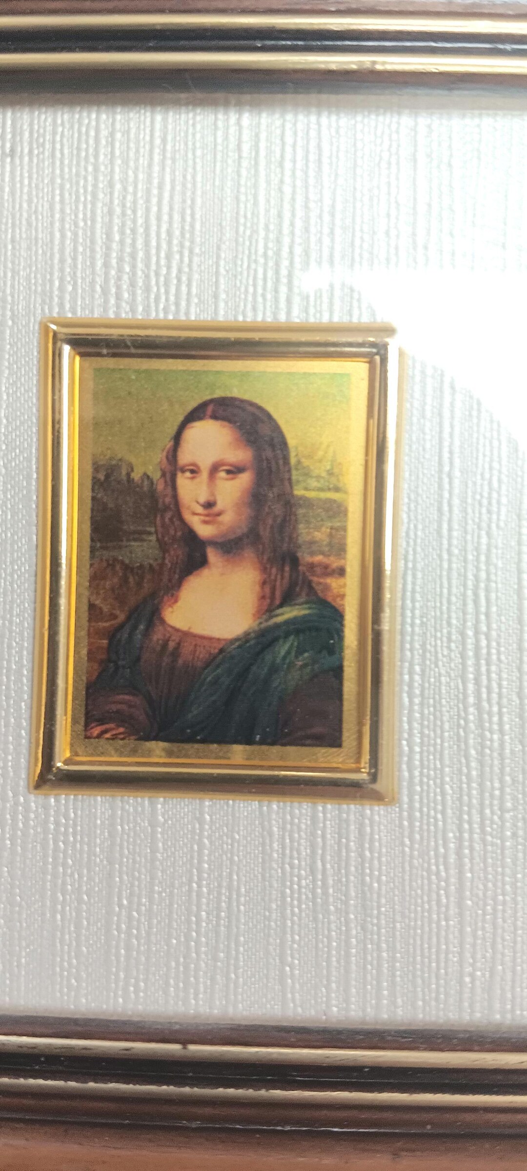 Miniature Mona Lisa Miniature 23 Kt. Gold Frame - Etsy