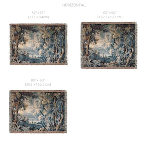 Woven Blue Tapestry French Country Decor Luxury Boho Tapestry Blue ...