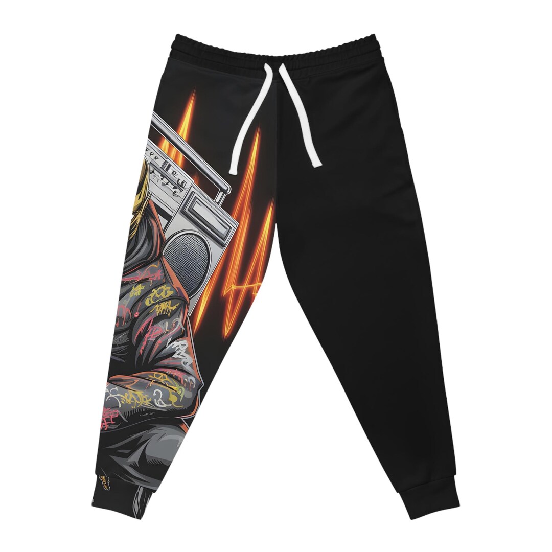 Monster Boombox Joggers, Hip Hop Monster Sweatpants, Graffiti Joggers ...