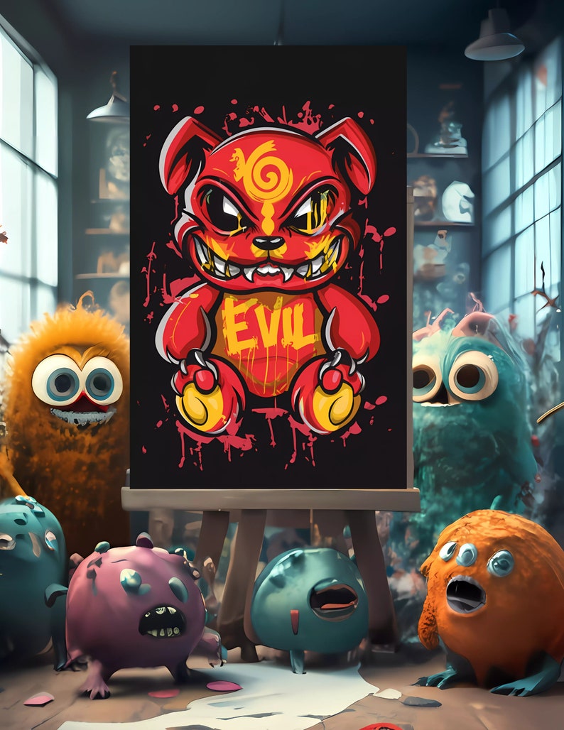 EVIL BUNNY 420 Malevolent Bunny: Sinister Digital Art Download for a ...