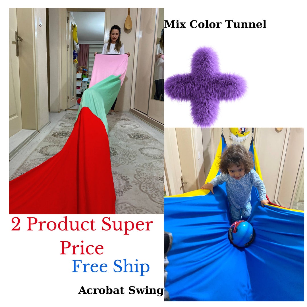 Therapy Tunnel + Acrobat Swing,toy Gift,hammock,montessori,educational ...
