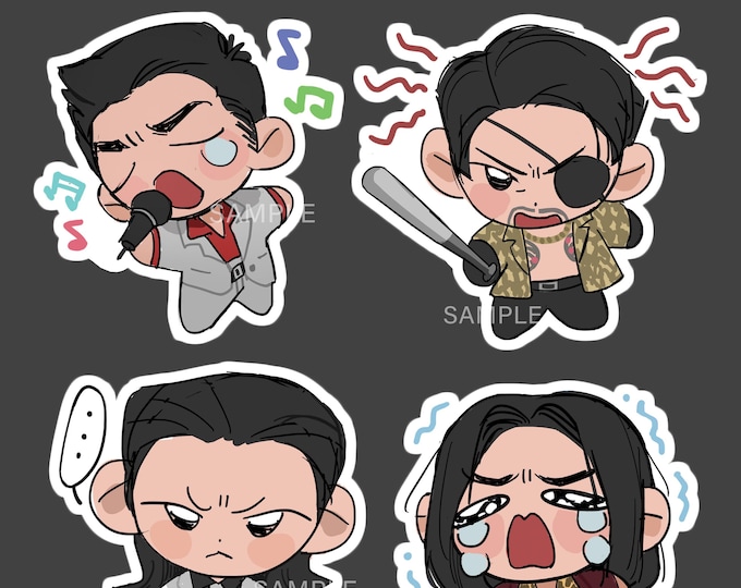Yakuza/like a Dragon Kiryu, Majima, Nishiki Stickers - Etsy