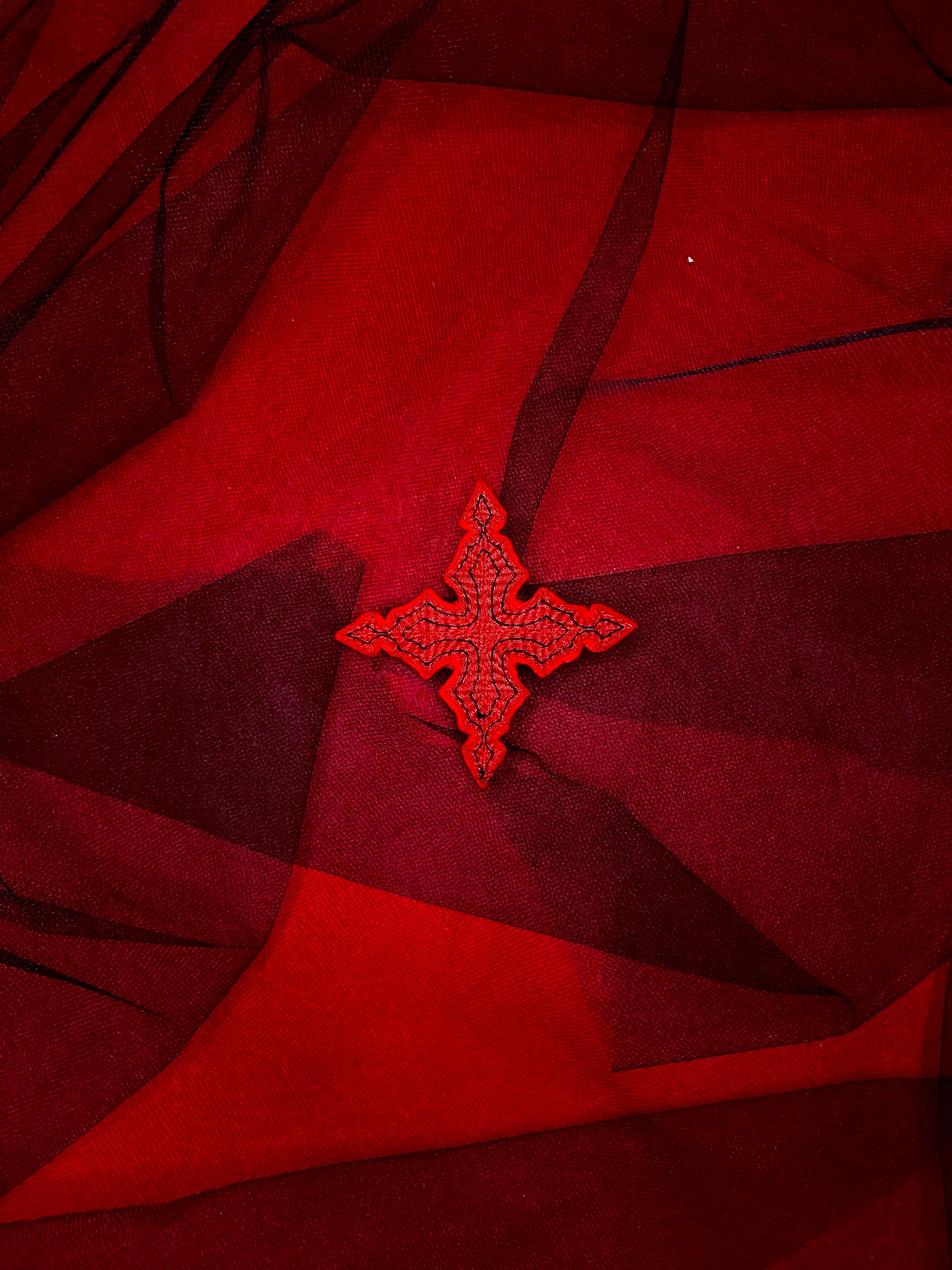 Templar Star total Eclipse Edition Embroidered Patch, Cyber-sigilism ...