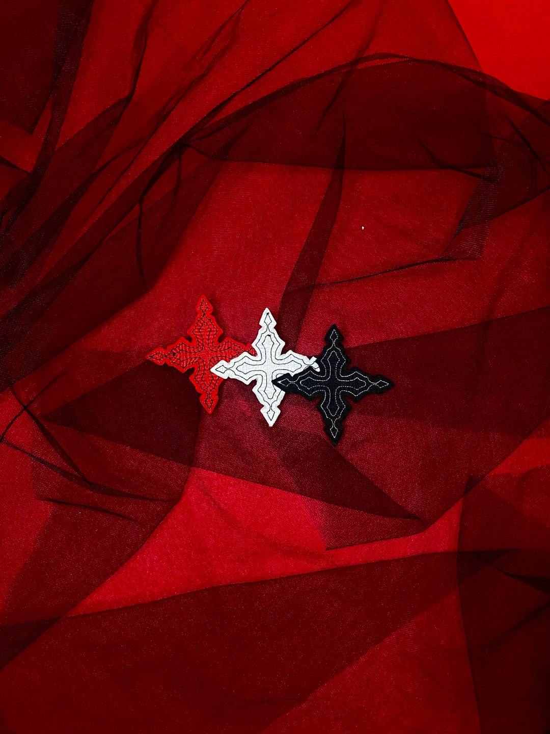 Templar Star total Eclipse Edition Embroidered Patch, Cyber-sigilism ...