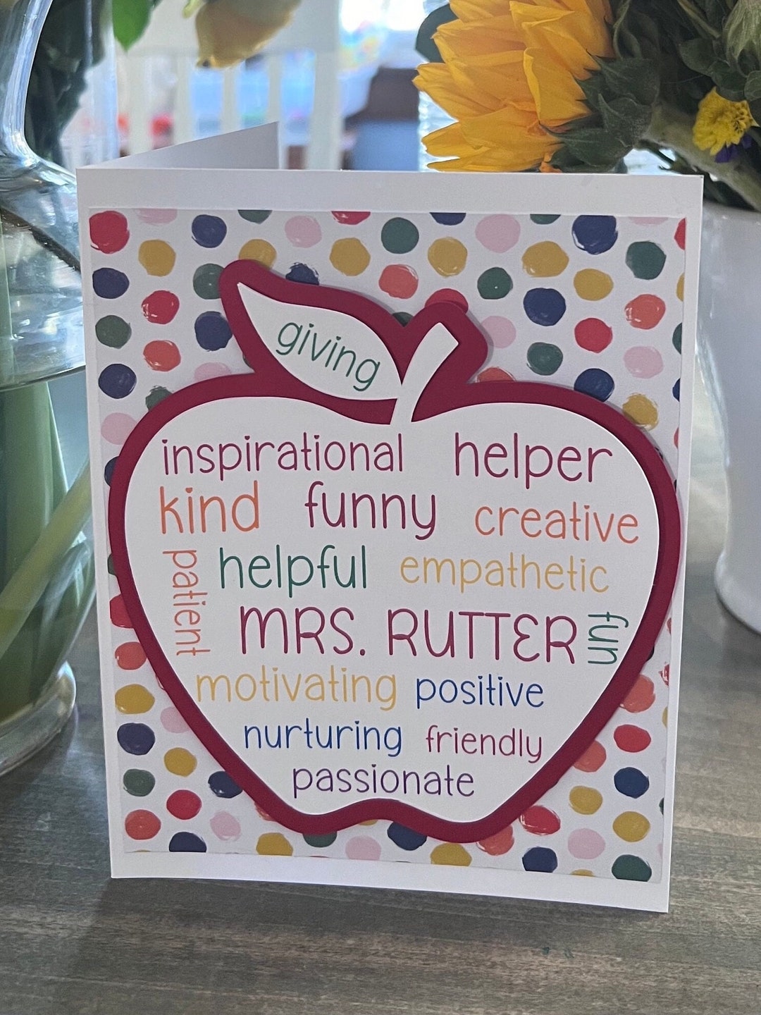 Teacher Appreciation Gift Card Holder Teacher Appreciation, Back to ...