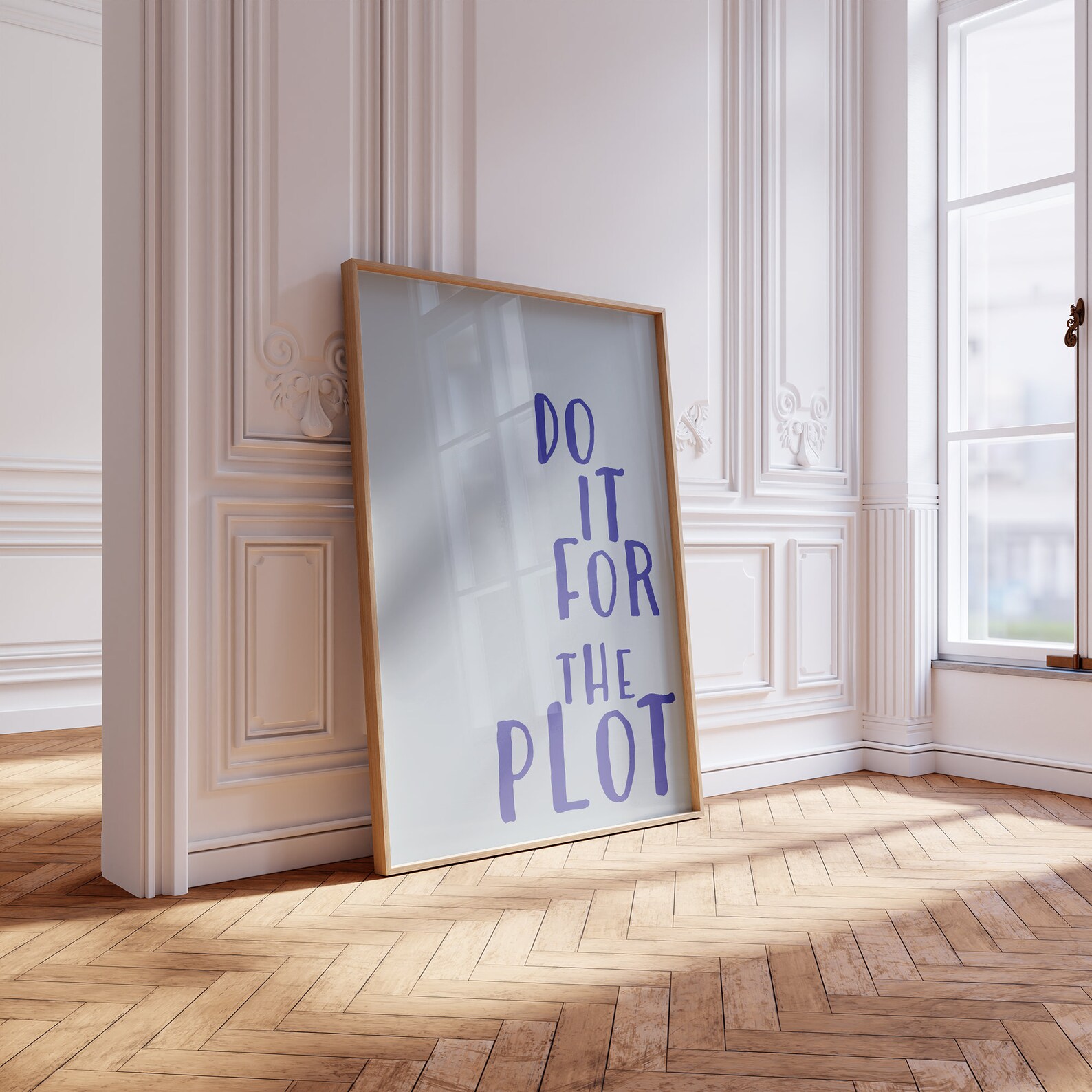 Manifestation Printable Wall Art, Do It for the Plot Print, Blue Preppy ...